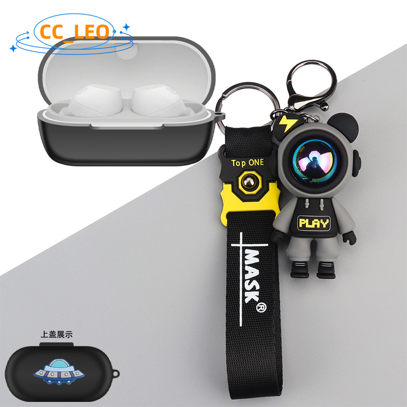 For Sony WF-C710N Case Cartoon Astronaut Piggy Keychain Pendant ...