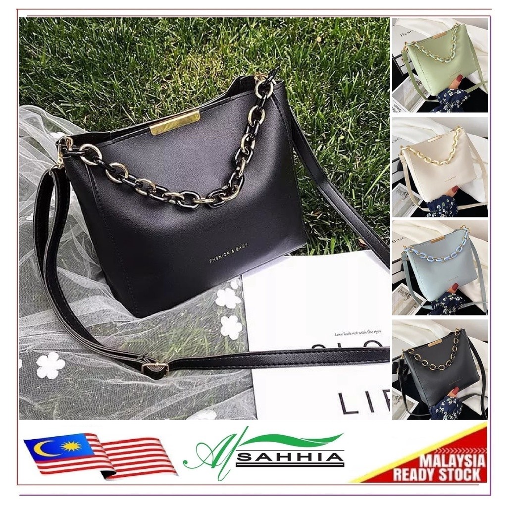 ในสต็อก 8R4 Al Sahia Plain Square Travel Dinner Shoulder Tote Bag Sling ...