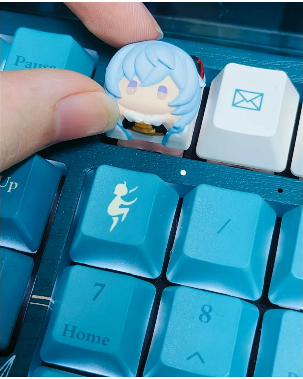 Genshin Furina Keycap น่ารักการ์ตูน 3D สร้างสรรค์น่ารัก MX สวิทช์ ...