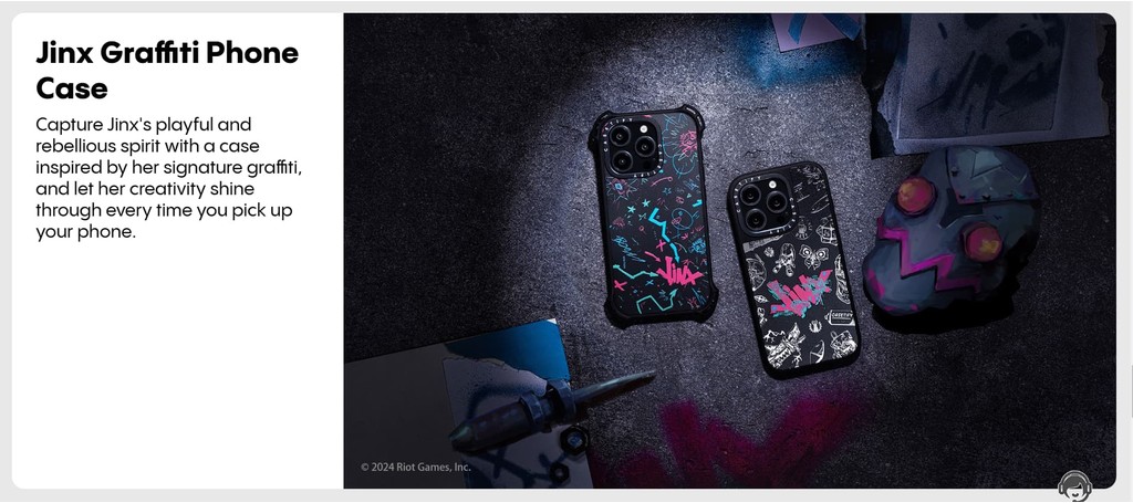 Casetify X Arcane Pink Smiley Face Case แม่เหล็กดูด Black & Sliver ...