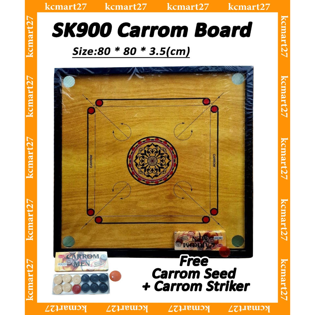 ในสต็อก SK900 Carrom Board (ฟรี Carrom Striker, Carrom Seed) | Shopee ...