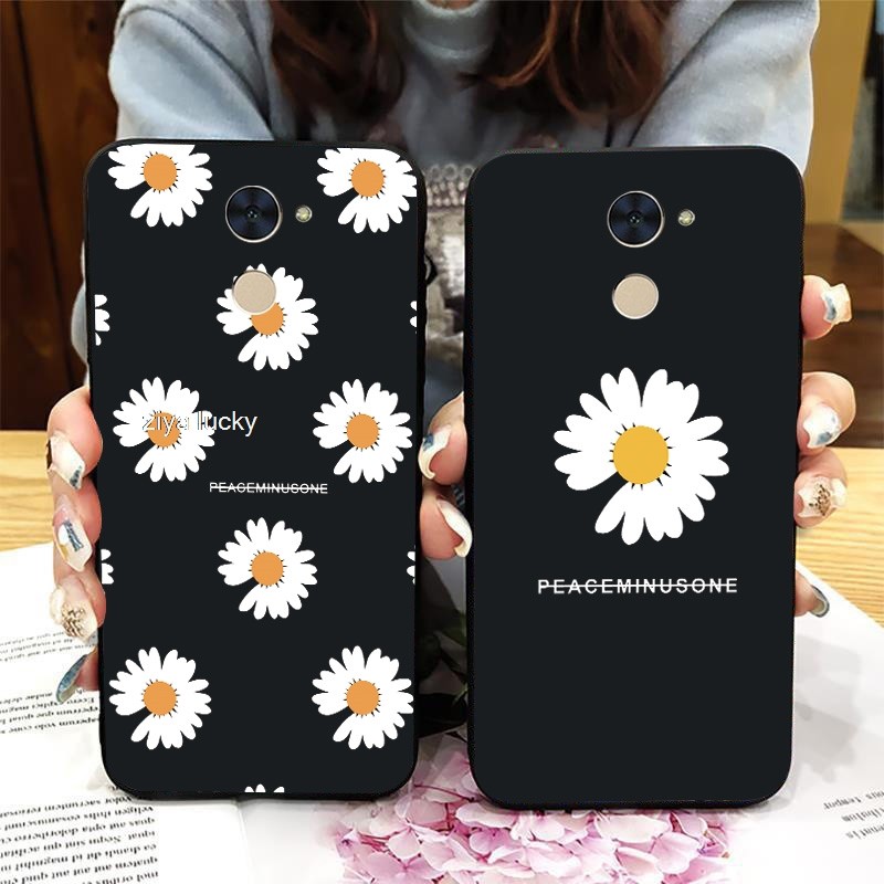Huawei Y7 2020 Prime 2017 2018 2019 Y7A Handphone ดอกไม้เคสซิลิโคนปก ...