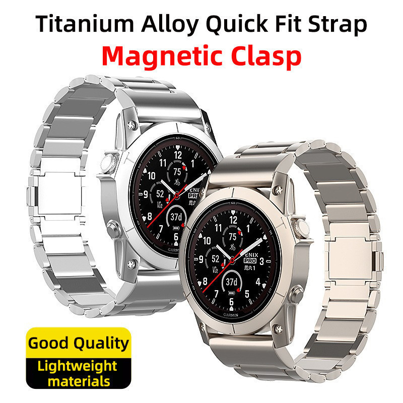 26 มม.22 มม.คุณภาพสูงไทเทเนียมโลหะสายรัดนาฬิกา Magnetic Clasp Quick Fit ...