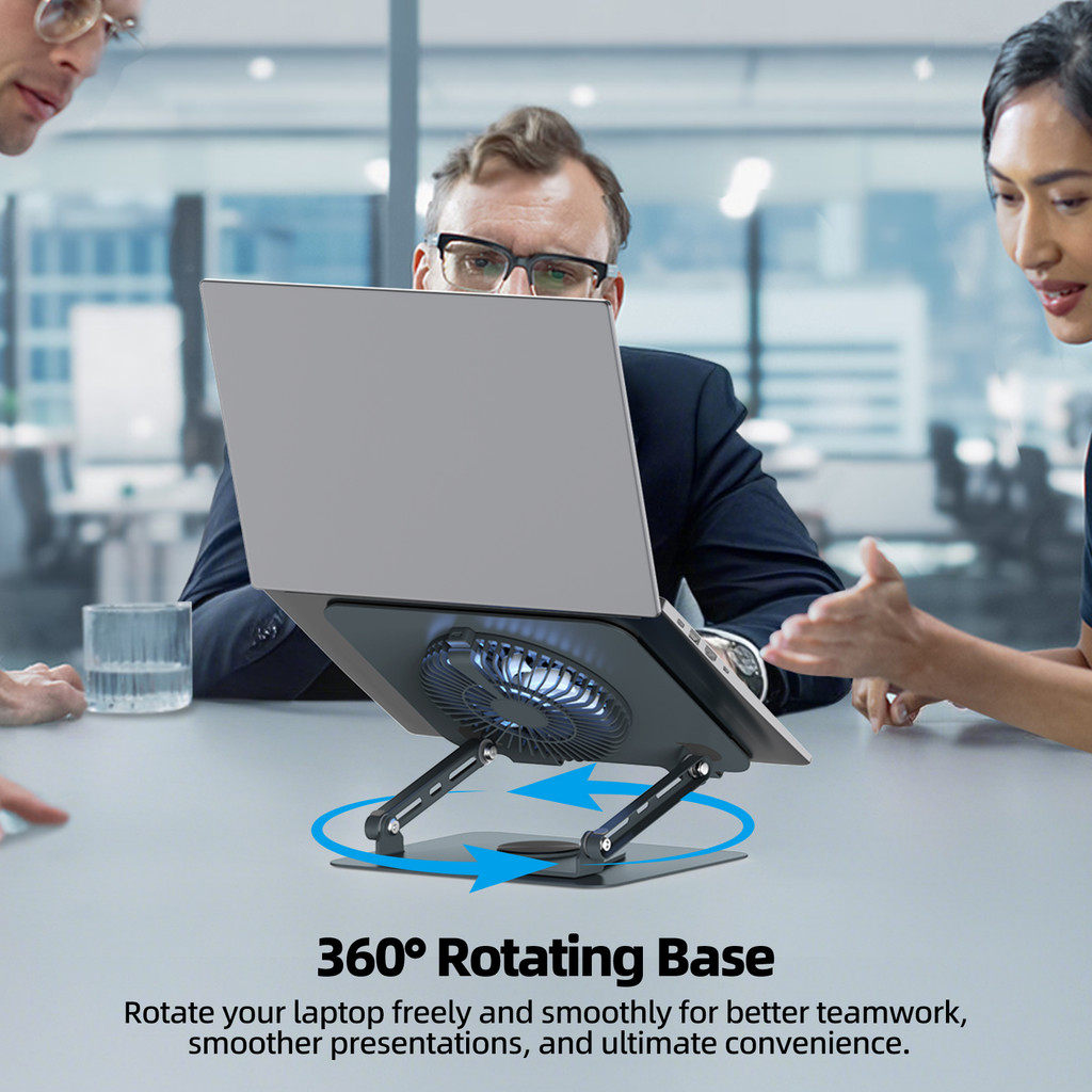 GOOJODOQ แล็ปท็อป Cooling Bracket Hollow out การออกแบบแบบพับได้พัดลม ...