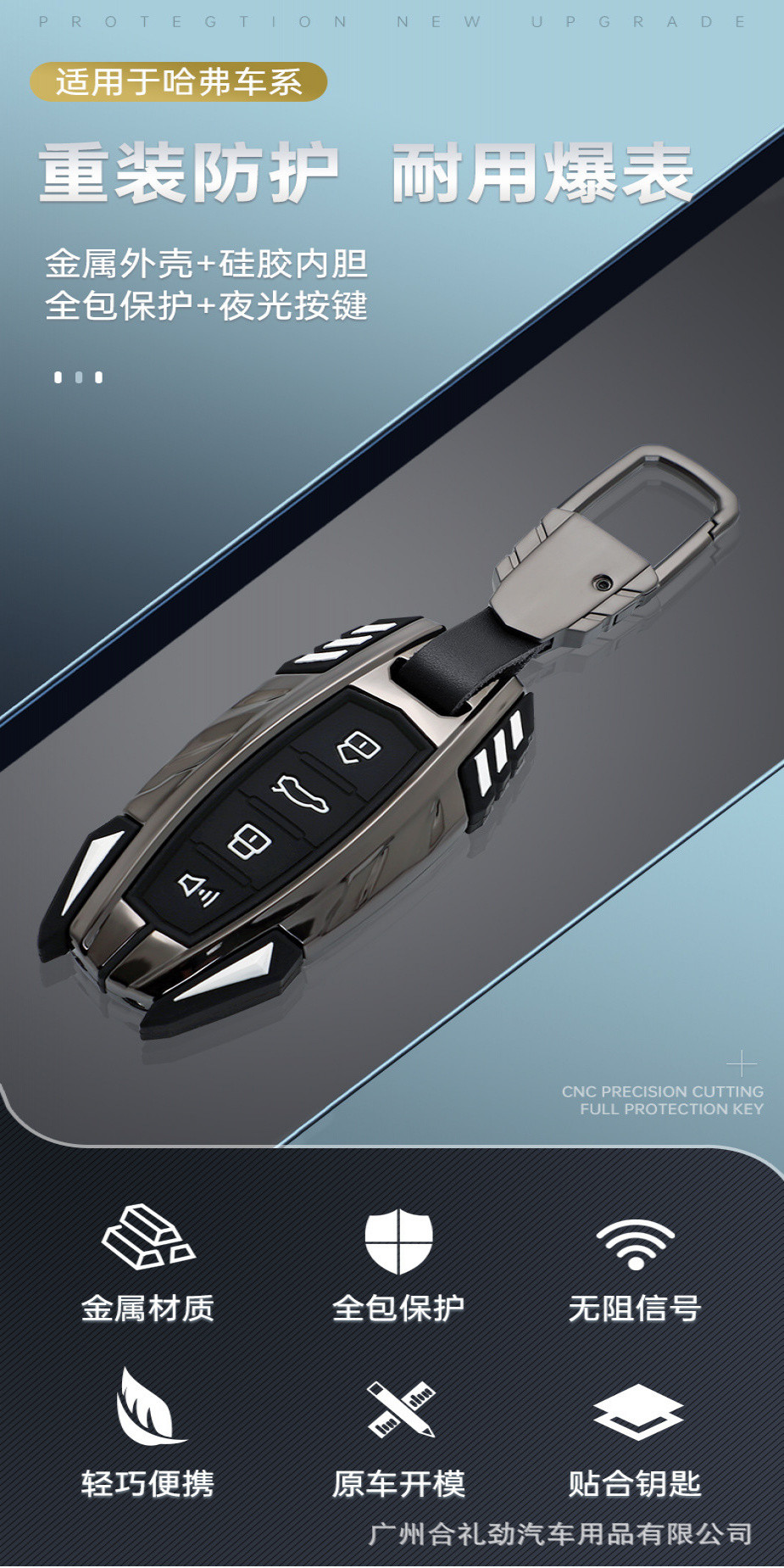 ใช้ได้กับเคสกุญแจ Haval H6 รุ่นที่สาม รถยนต์ F7 Big Dog H2S Chitu H9 ...