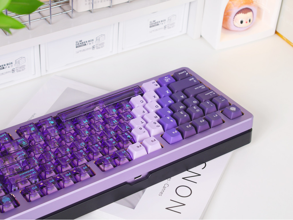 Lilac Keycaps Gradient สีม่วง PBT + PC Light ผ่านโปรไฟล์เชอร์รี่ ...
