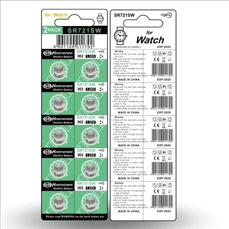 Δ 10 - 100 ชิ้น Ag11 แบตเตอรี่ Lr721 1.55V ปุ่มเซลล์ 362 L721f Sr721sw 16 | Shopee Thailand