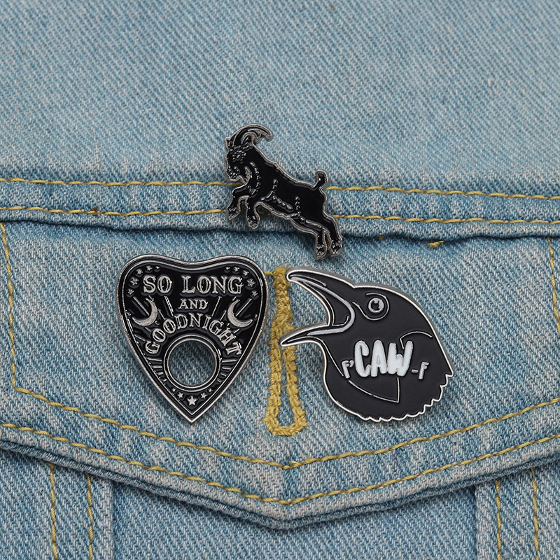 Punk Crow Animal เข็มกลัด Pin Dark Series เข็มกลัดป้ายโลหะอุปกรณ์เสริม ...