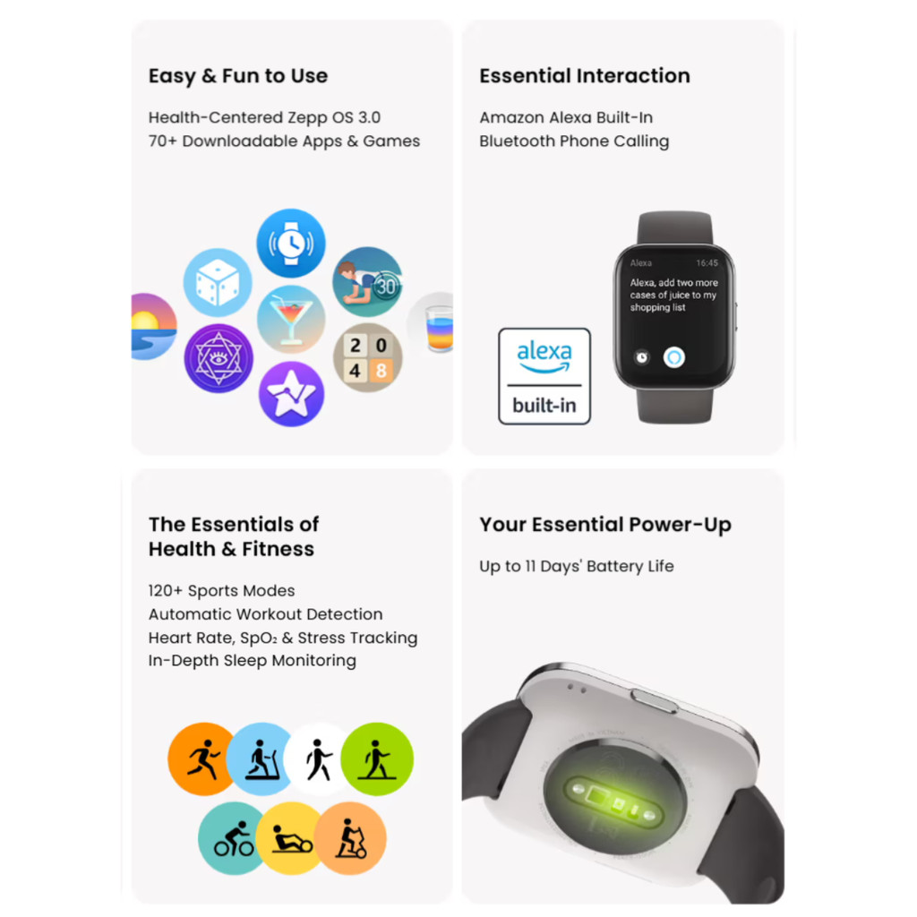 AMAZFIT BIP 5 UNITY สมาร์ทวอทช์สุขภาพ ดีไซน์สวย ฟีเจอร์ครบ ใช้งานลื่น ...