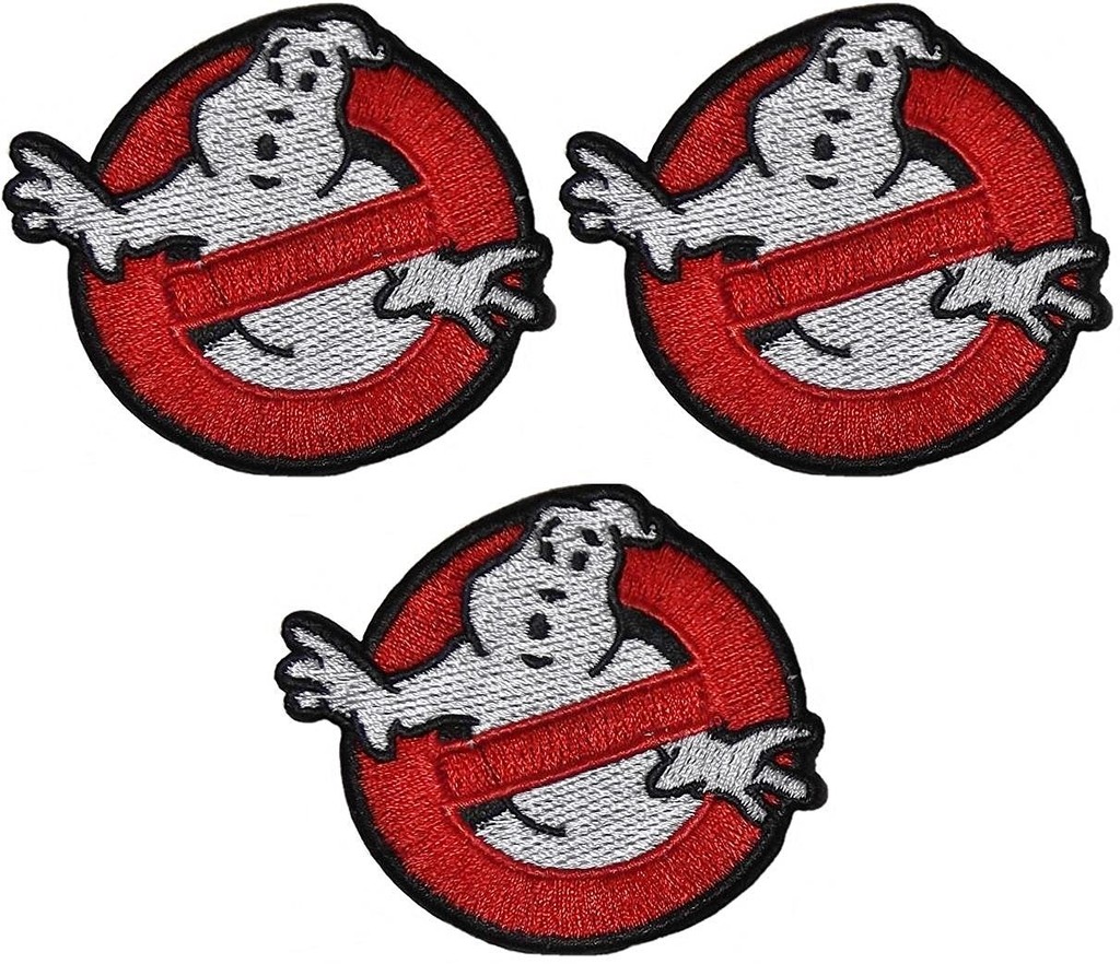 ฮาโลวีน Ghostbuster Patch ปักและ PVC Patch Applique ไม่มี Ghost Patch โลโก้ Ghostbusters เครื่อง ...