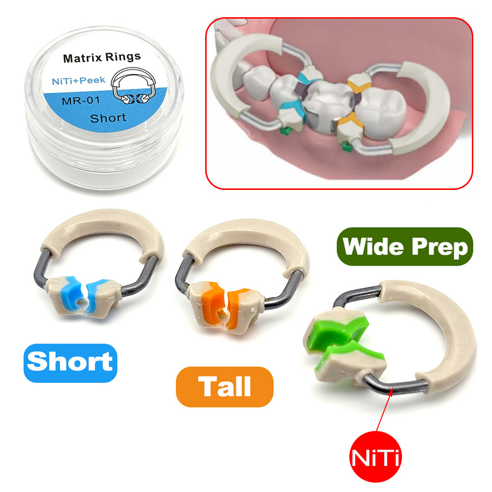 ทันตกรรม Sectional Contoured Matrix Bands คลิป Niti Matrix Clamp แหวน ...