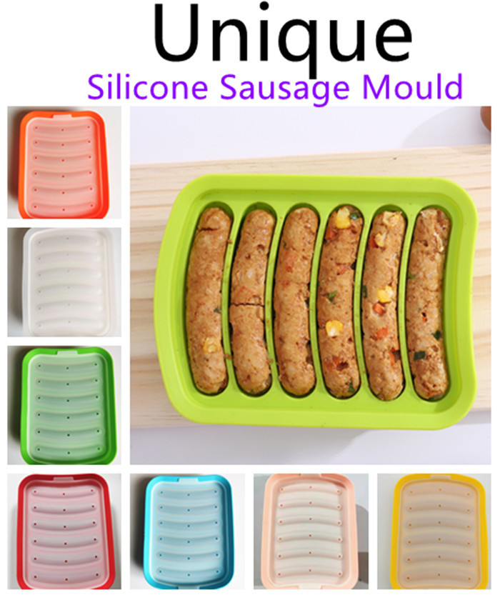 ไส้กรอกซิลิโคน Mould Bento อุปกรณ์เสริมเด็ก Finger Food ไส้กรอกแม่พิมพ์ ...