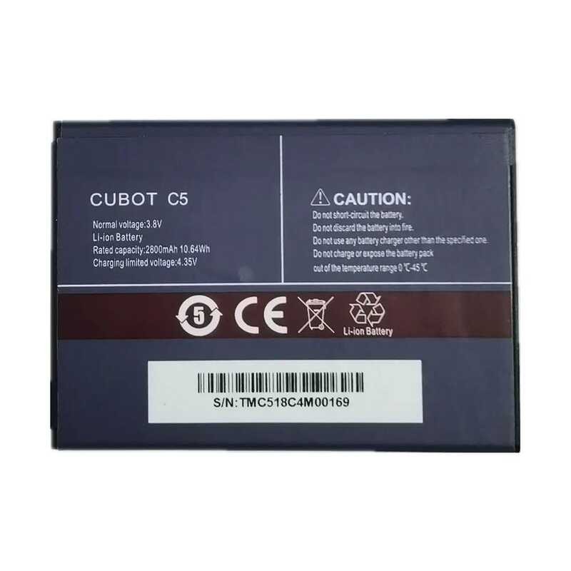 แบตเตอรี่เดิม2800มิลลิแอมป์ต่อชั่วโมงสำหรับ Cubot C5 C 5แบตเตอรี่ ...