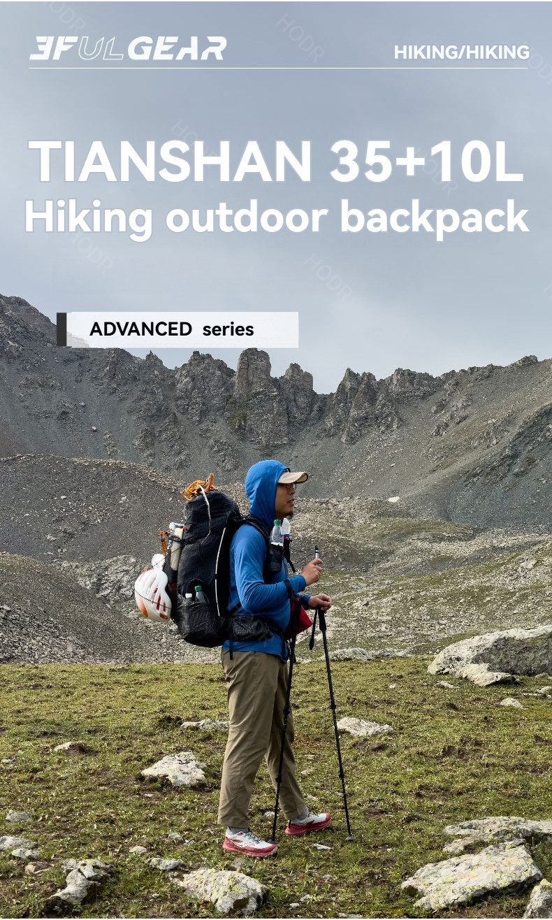 [HODR] 3f UL GEAR TIANSHAN กระเป๋าเป้สะพายหลังแคมป์ปิ้งกลางแจ้ง DYNEMA ผ้า Ultralight 960g 15 ...