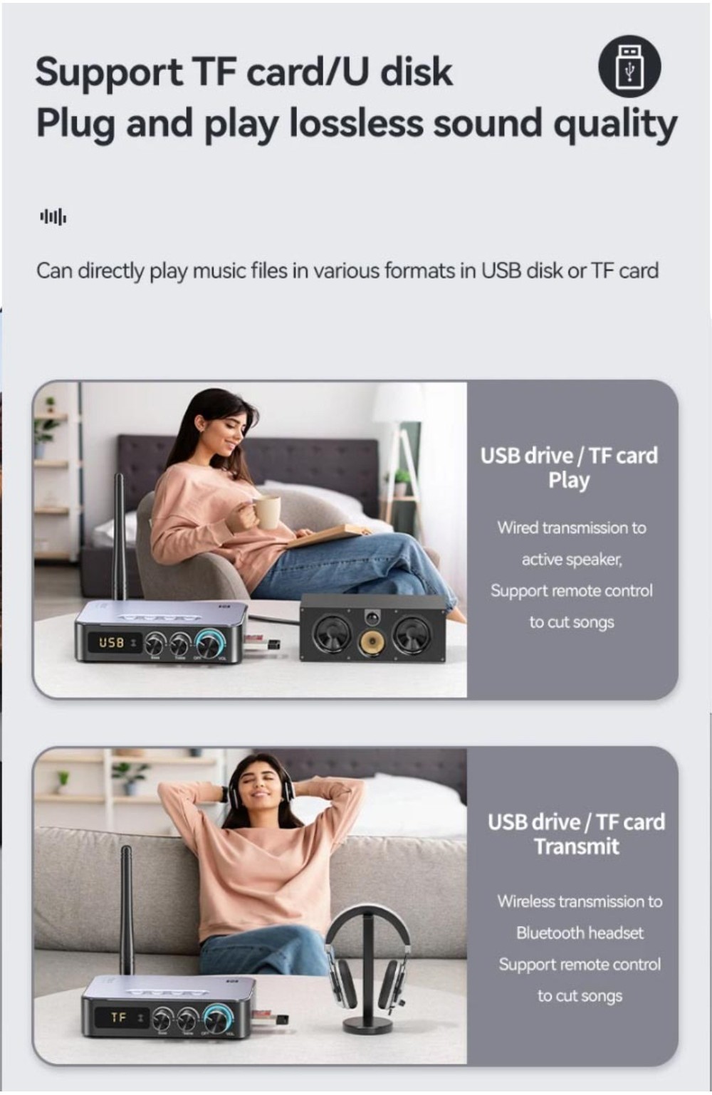 M9 M9Pro ตัวรับสัญญาณเสียงบลูทูธเครื่องส่งสัญญาณ DSP อะแดปเตอร์ไร้สาย NFC/AUX/RCA/USB U-Disk/TF ...