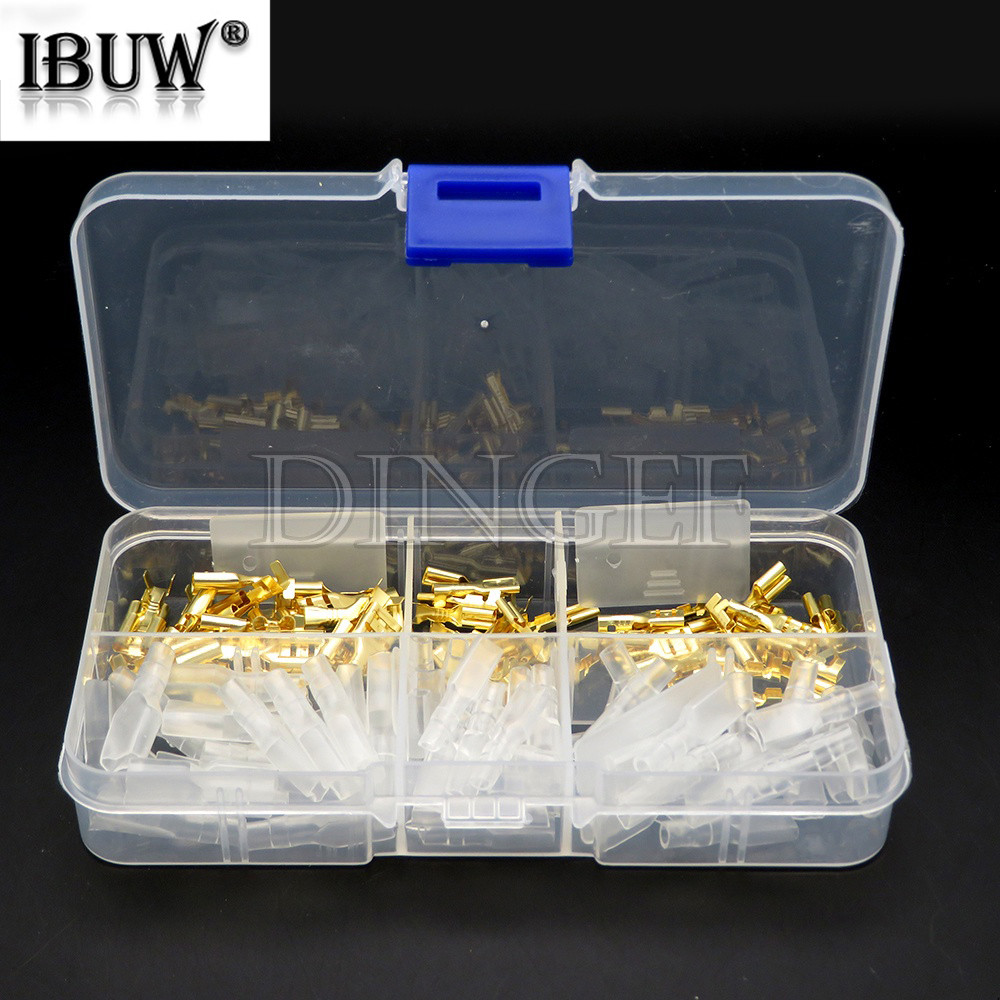 120 ชิ้นฉนวนหญิง Crimp Terminals ไฟฟ้าลวดเชื่อมต่อ 2.8/4.8/6.3 มม. ...