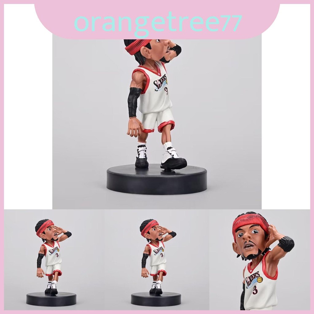 น่ารัก Allen Iverson Mini Basketball Star Pvc โมเดลฟิกเกอร์ตัวละครอะนิเ ...