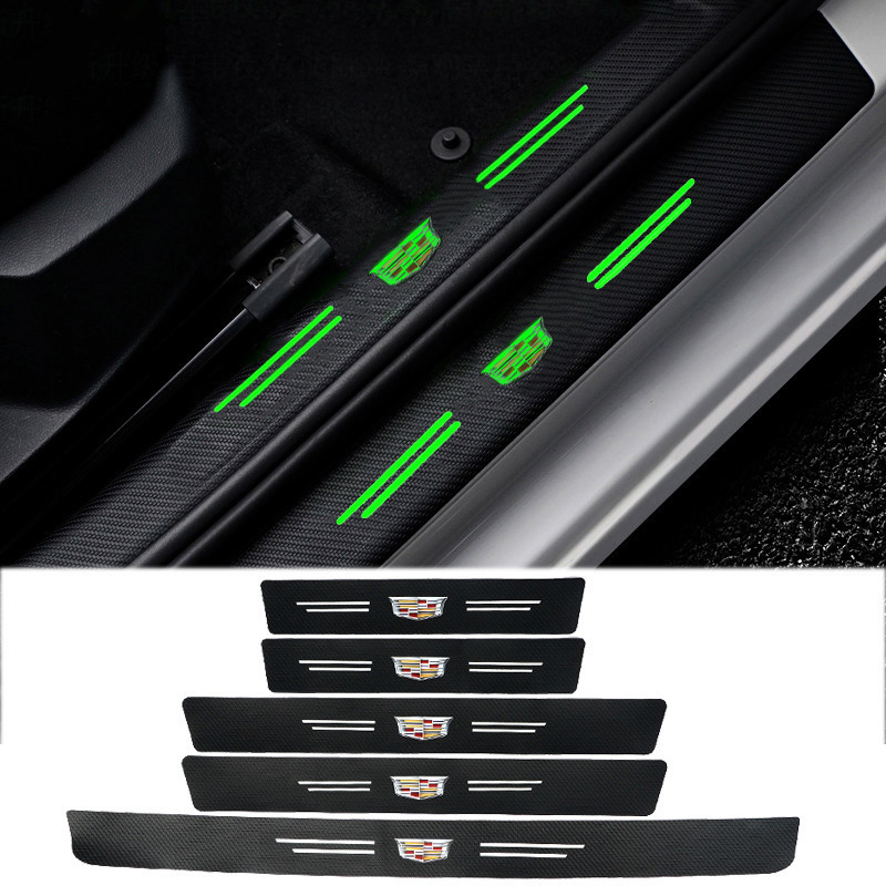 รถเกณฑ์สติกเกอร์ประตู Sill Anti-scratch Strip Decals สําหรับ Cadillac ...