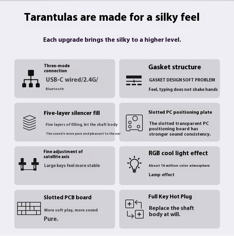 Aula S87 pro Tri-mode RGB ที่กําหนดเองคีย์บอร์ดไร้สายบลูทูธสายจอแสดงผล ...