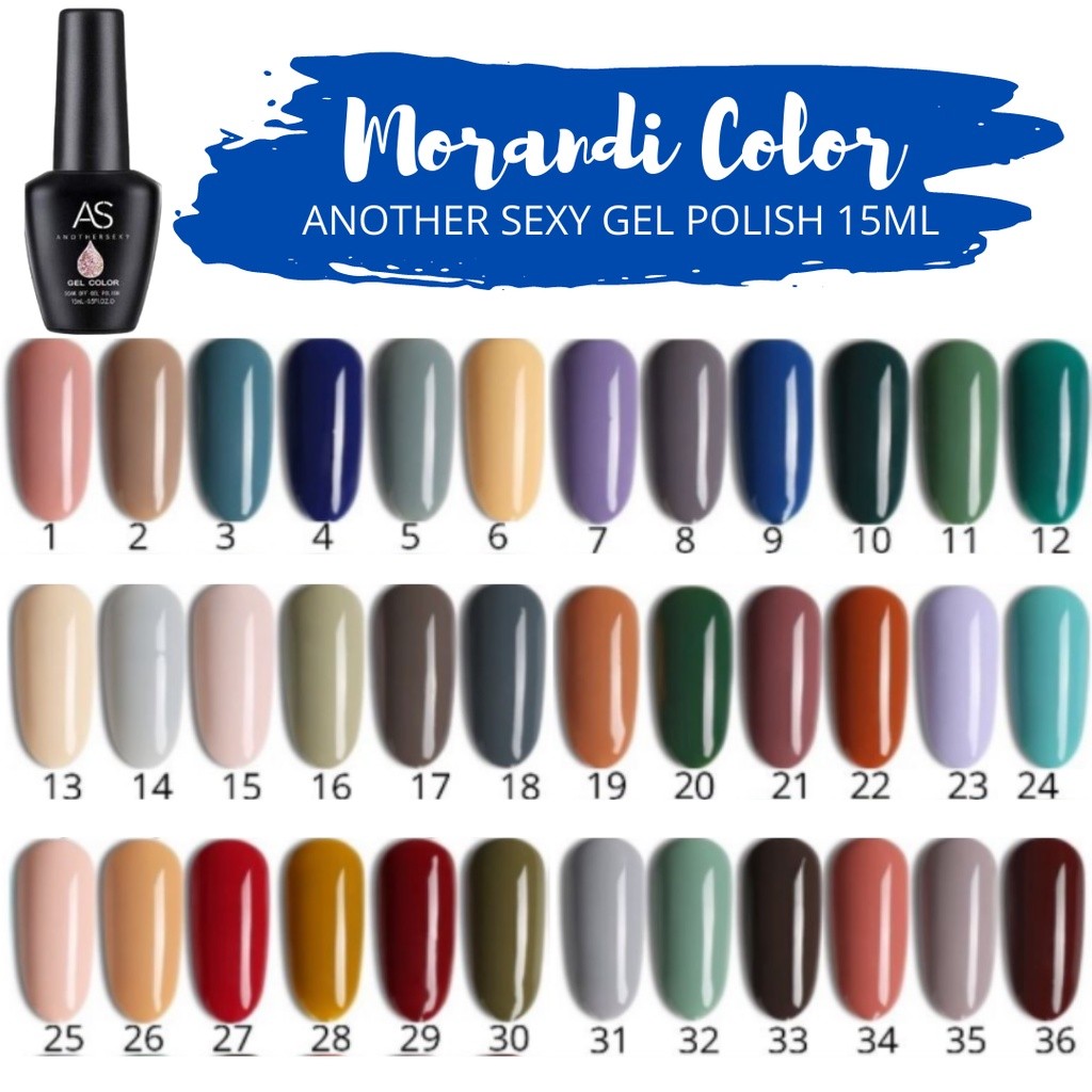 ในสต็อก [COD] Morandi Colours AS Gel Polish 15ml คุณภาพสูง | Shopee ...