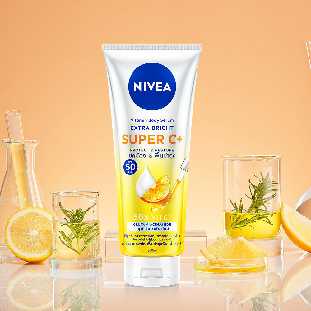 NIVEA Body นีเวีย เซรั่มบำรุงผิวกาย 300ml (Extra White C&E/C & A/Super ...