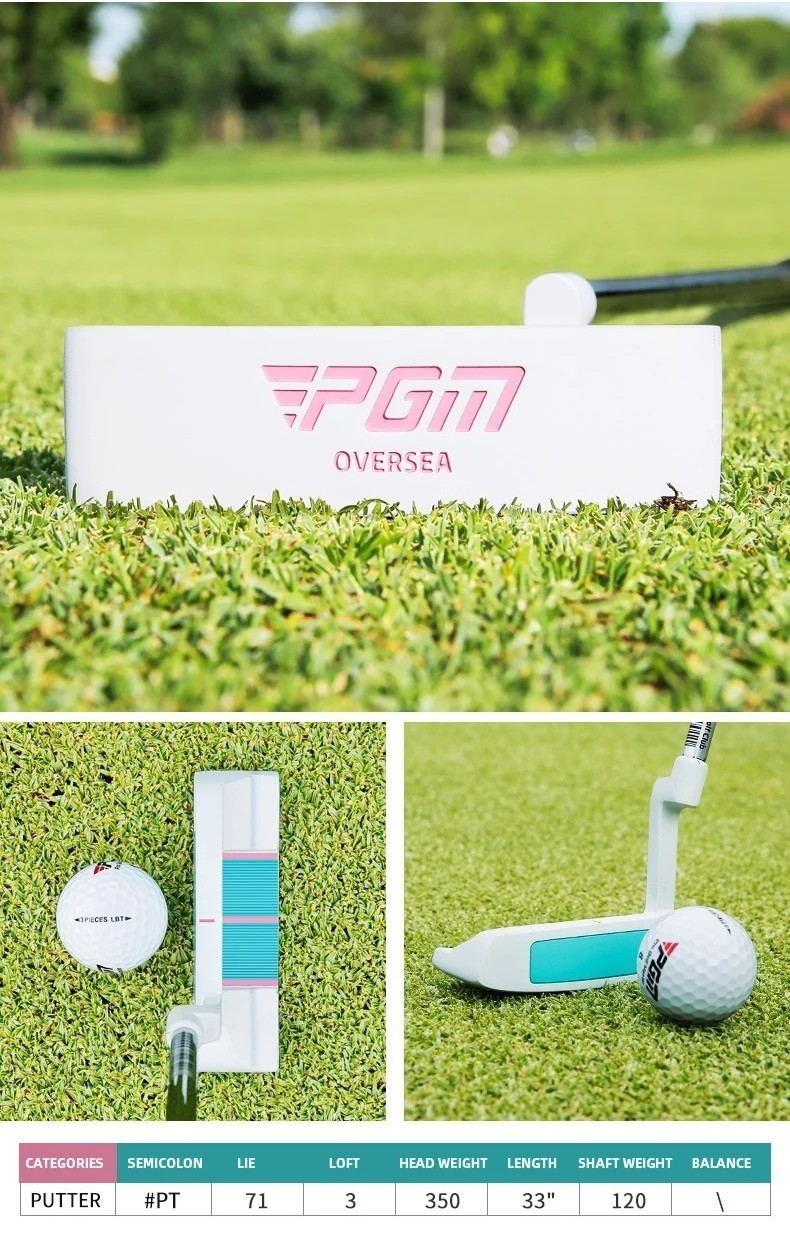 PGM Golf Beginner ซ้ายขวา Handed Golf Putter ผู้ชายผู้หญิง Club พร้อมการออกแบบเส้นเล็ง TUG051 ...