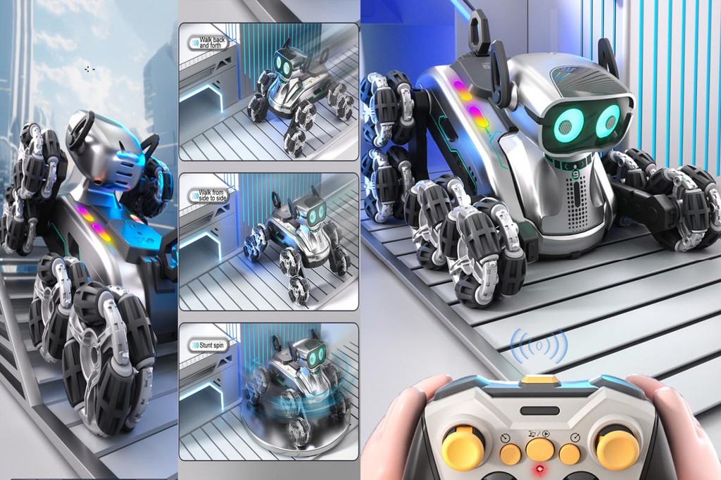 Nta Stunt Robot Puppy Stunt Drift Robot Dog Rc Robot Dog Toy with Light ...