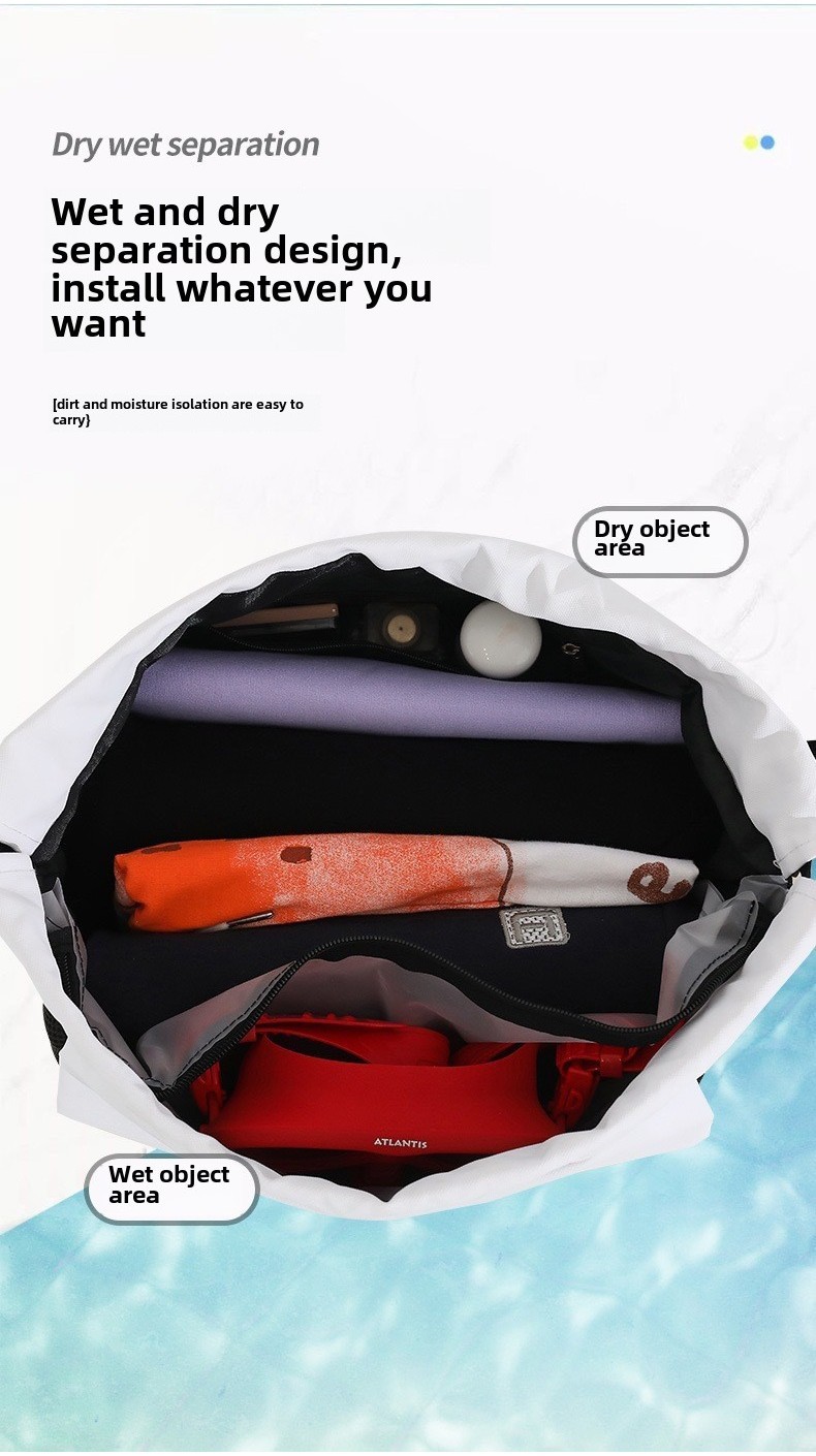 Laber LEE Drawstring Bag Dry Wet Separation Swimming Storage Backpack ...