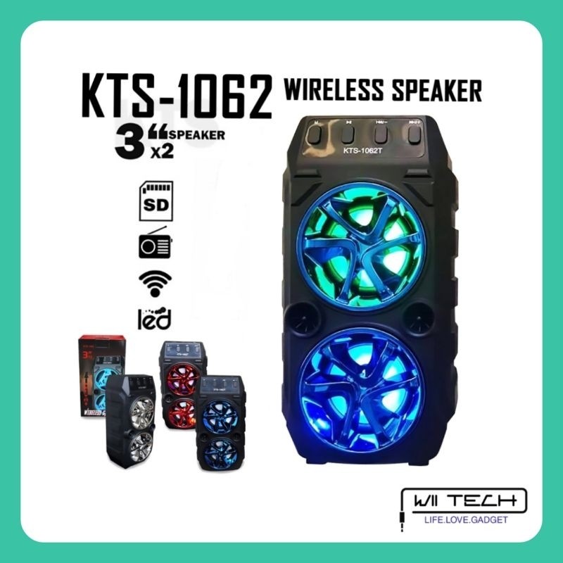 ในสต็อก พร้อมส่ง!! Kts-1096 KTS1062 Kts1526 ลําโพงบลูทูธพกพาไร้สายพร้อม ...