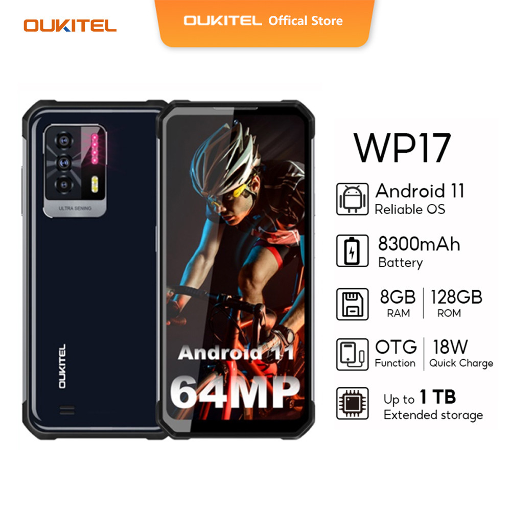 ในสต็อก OUKITEL WP17 (6.78" FHD+/8GB+128GB/8300mAh/Android 11/64MP+16MP ...