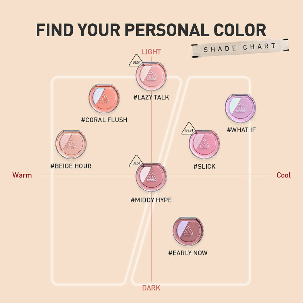 3CE Blush Lighter 4.3g ทรีซีอี บลัชออน 2 เนื้อสัมผัสใน 1 ตลับ. | Shopee ...