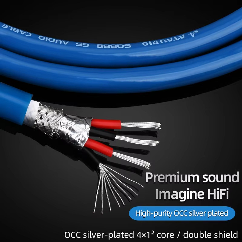 Hifi Audio Bulk Cable Hi-end OCC Silver-plated HiFi ลําโพงเครื่องขยาย ...