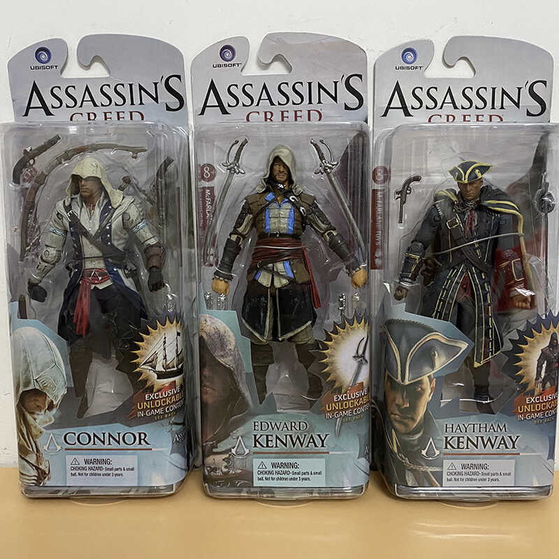 Δ คอลเลกชัน 4 Connor Haytham เอ็ดเวิร์ด Kenway Mohawk Action Figure โม ...