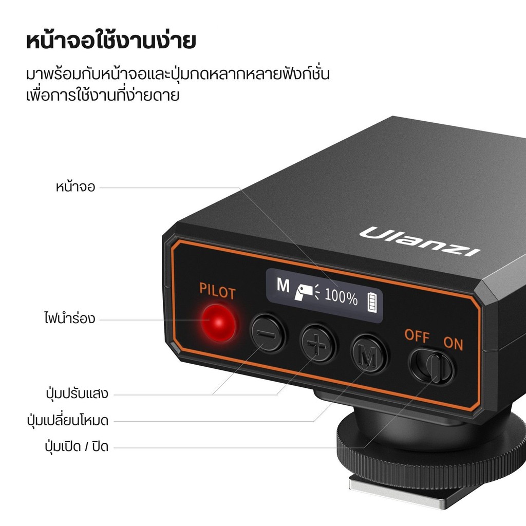 ULANZI F12 Mini Camera Speedlite แฟลชกล้อง DSLR Mirrorless กะทัดรัด ...