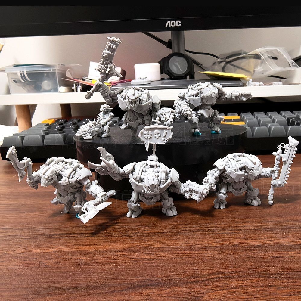 Warhammer Mechanical Orc Team GK White Model 3D Printing Resin High ...