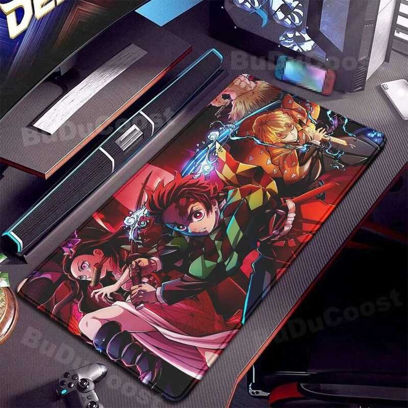 900x400 มม.อะนิเมะขยาย Pad Demon Slayer Mousepad Gamer Pc อุปกรณ์โต๊ะ ...