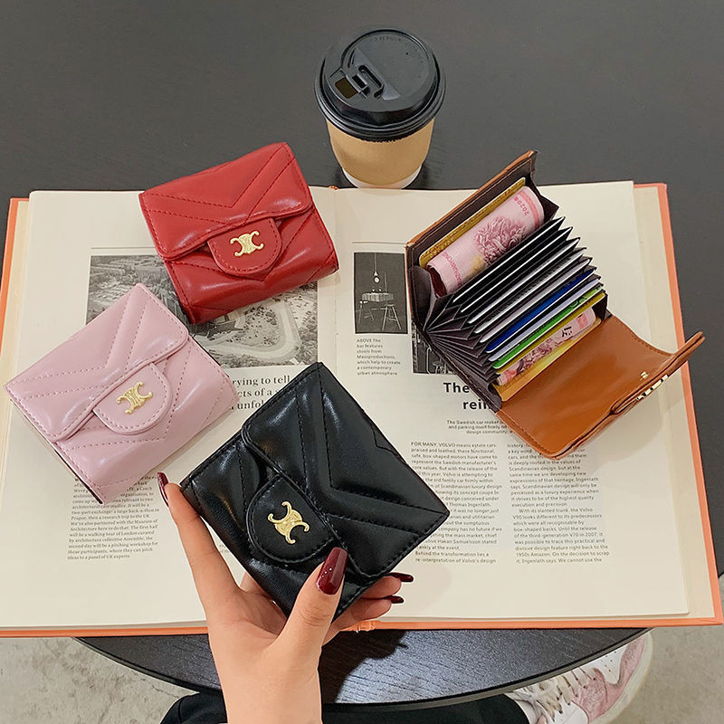 Celine Card Holder, Wallet, All-in-one Bag, Rhombus ด้ายเย็บปักถักร้อย ...