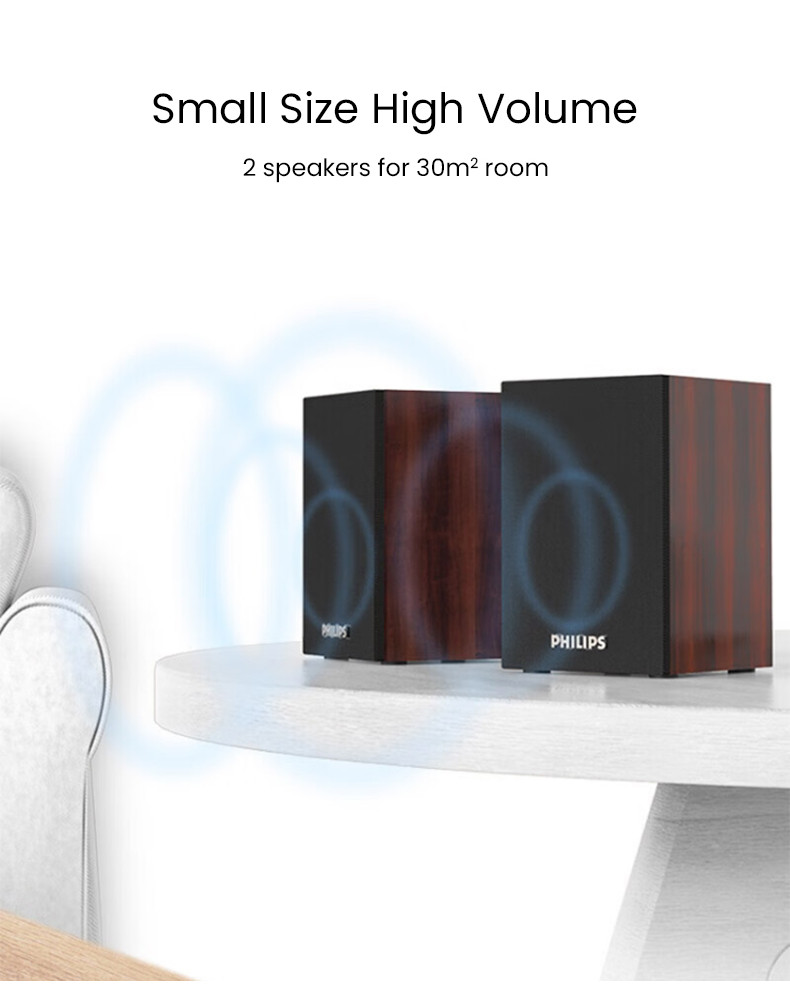 Philips SPA20/93 ลําโพง Bluetooth 5.3 และ 3.5 มม. AUX USB Power Supply ...