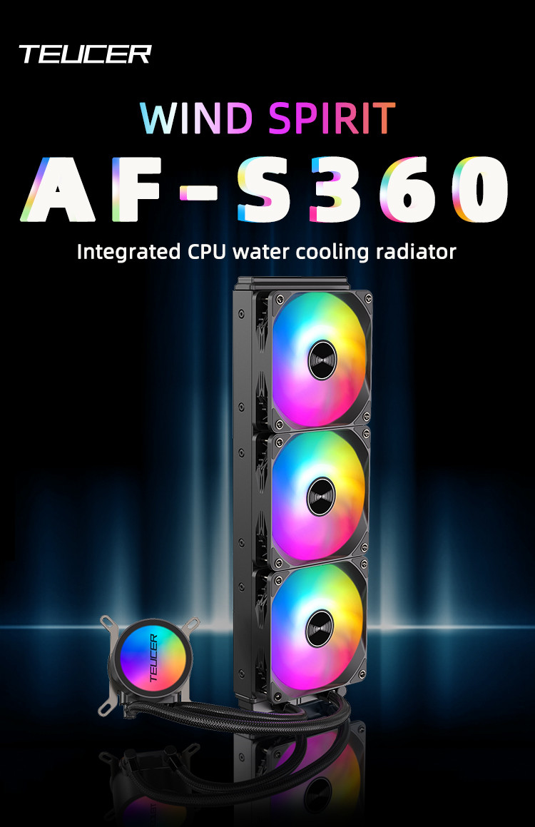 Teucer AF-S360 CPU Water Cooling Cooler, LGA 2011 V3 X99 เมนบอร์ด Dazzle สี Liquid Cooling ...