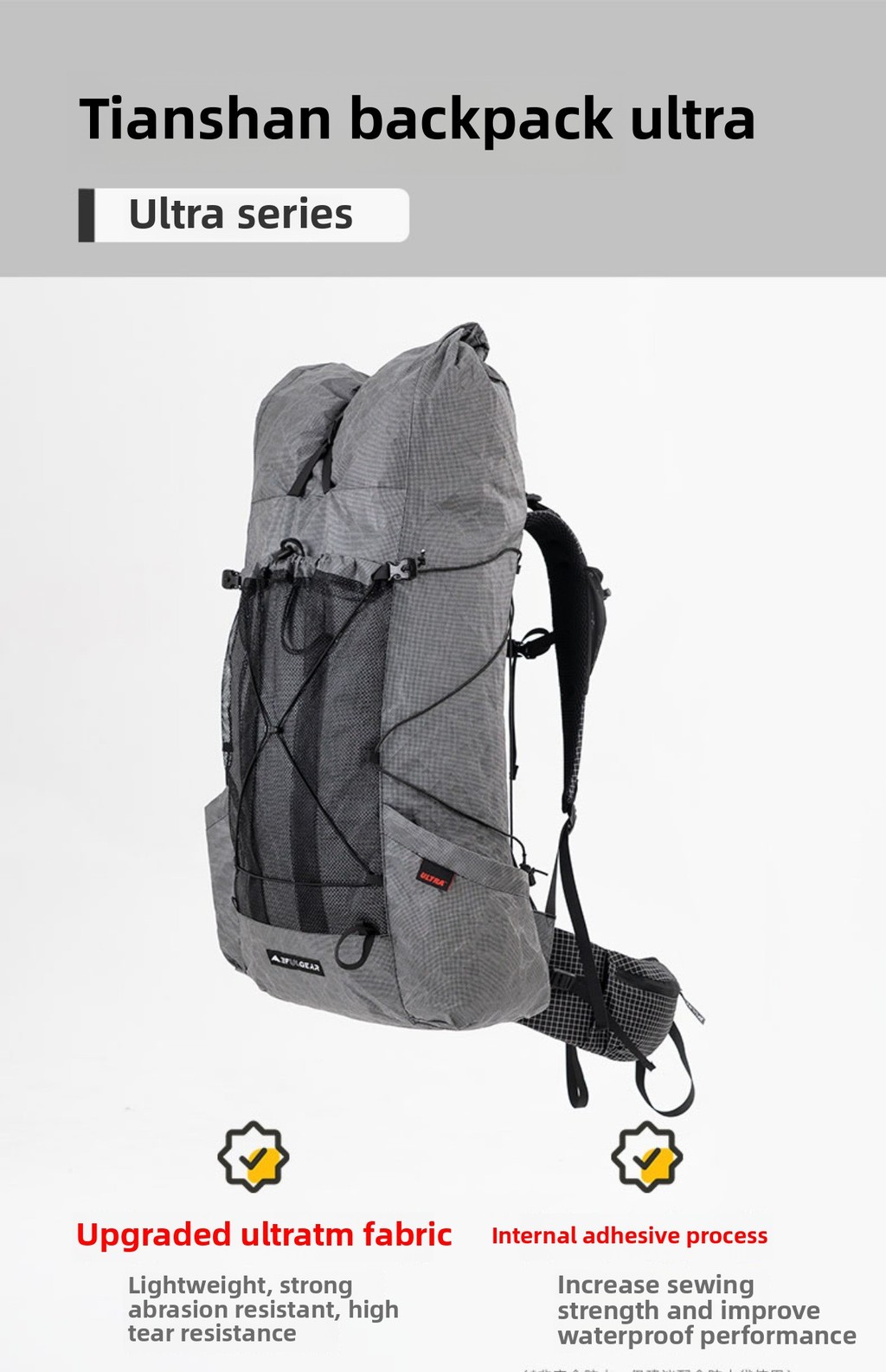 [HODR] 3F UL GEAR Tianshan ULTRA 35+10L Backpack – ชุดกันน้ําที่ทนต่อ ...