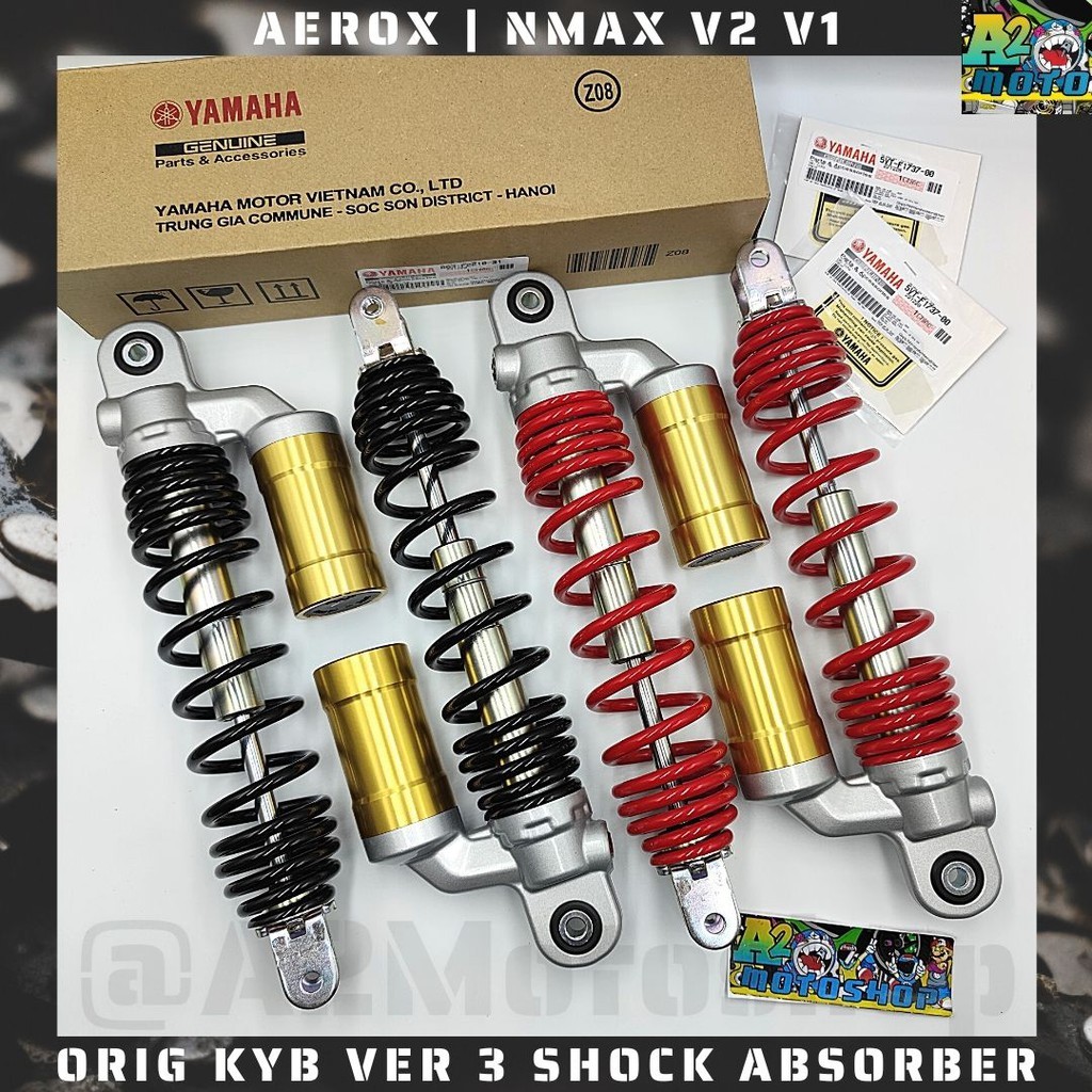 ในสต็อก KYB Shock Ver3 NMAX V2 AEROX V1 V2 Airblade 305 มม. โช้คอัพระบบกันสะเทือนด้านหลัง ...
