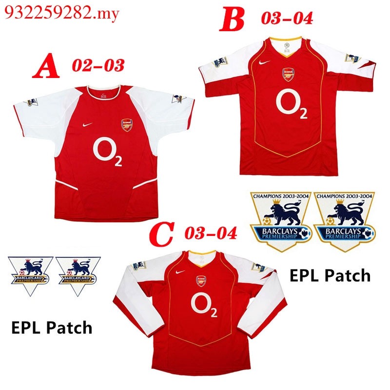 ในสต็อก คุณภาพสูง Arsenal 2002-2003 # 2004-2005 Home Retro Football ...