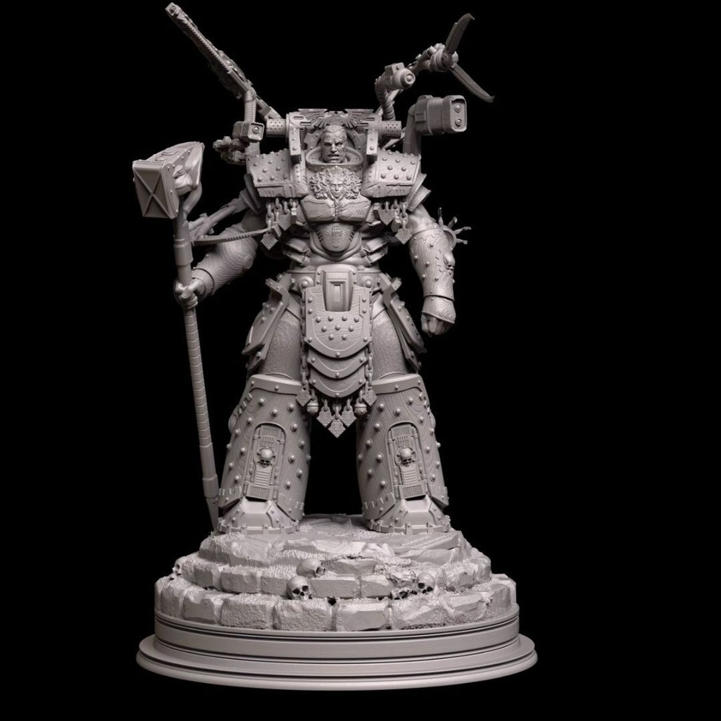 Warhammer Genetic Body Third Party Steel Hand Ferus Manus 120mm White ...