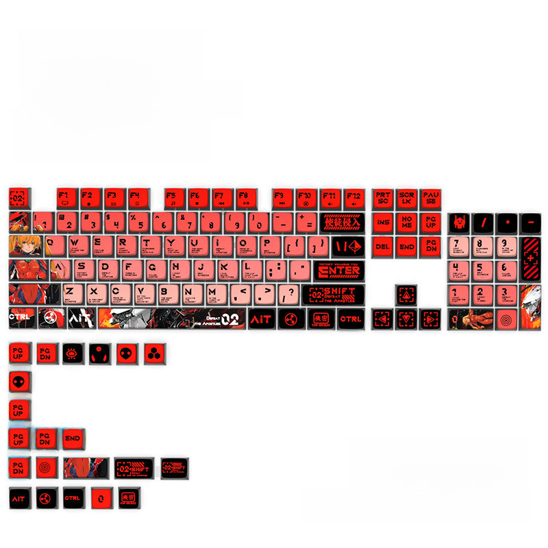 ใหม่ Keycap บุคลิกภาพ Secret Agent EVA Asuka สี่ด้านโปร่งแสงพุดดิ้ง ...