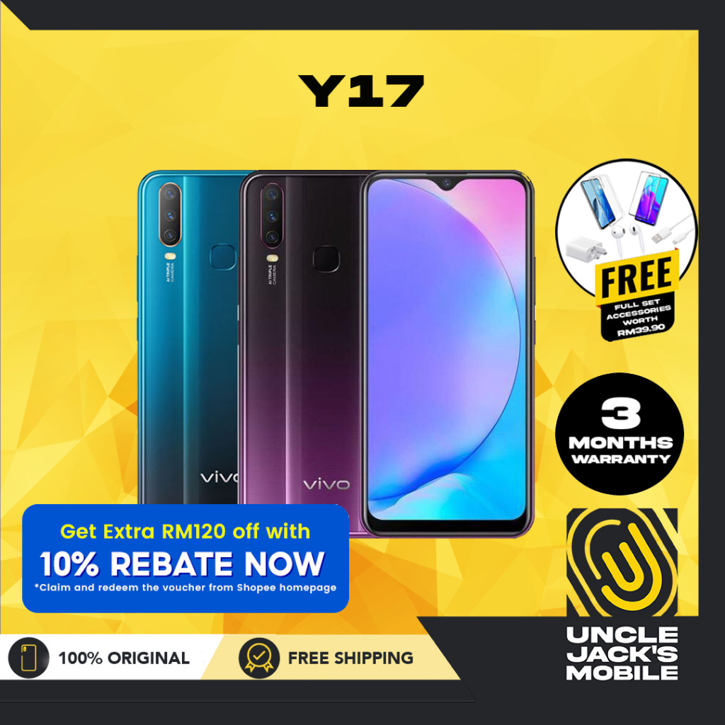 ในสต็อก [USED] Y17 (6GB+128GB) (8GB+256GB) | สภาพเกรดเอ | Cable CHARGER | ต้นฉบับ 100% | ชุดจัด ...