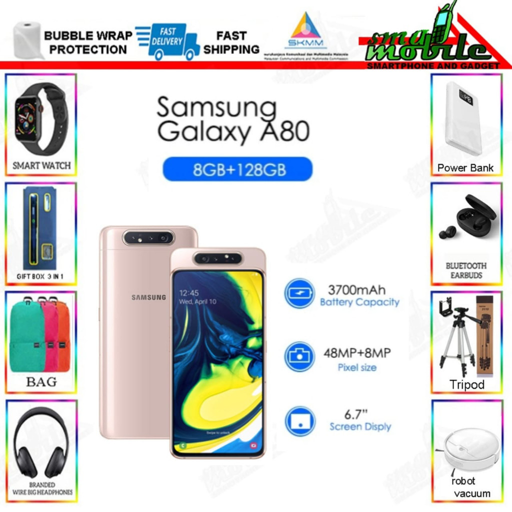 ในสต็อก 11.11 DEMO UNIT SET SAMSUNG GALAXY A80 8GB+128GBFREE GIFT100% SAMSUNG | Shopee Thailand
