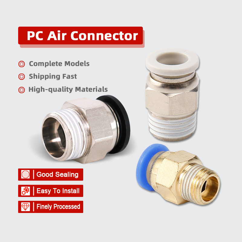 Pc Pneumatic Fitting ด้ายชาย Air Quick joint Push Fit ท่อเชื่อมต่อ 4 6 ...