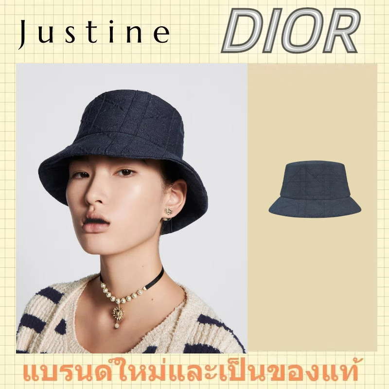 หมวกบักเก็ตปีกแคบ Dior Teddy-D ของใหม่และแท้ | Shopee Thailand
