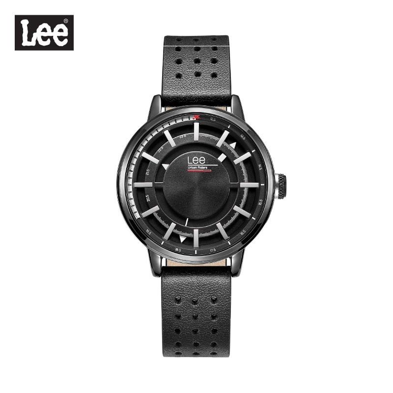Lee นาฬิกาข้อมือ Metropolitan LEF-F164ABL1-1S แบรนด์แท้ USA สายหนังสีดำ ...