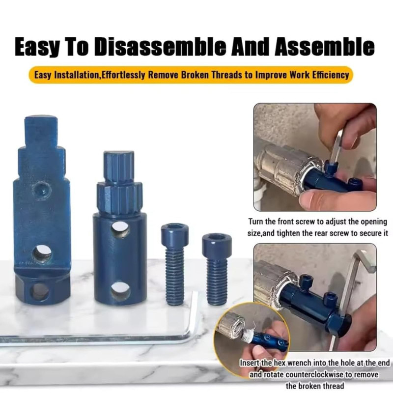 3 ชิ้นท่อเกลียว Extractor ก๊อกน้ําวาล์วมุม Rupture Repairer ท่อ ...